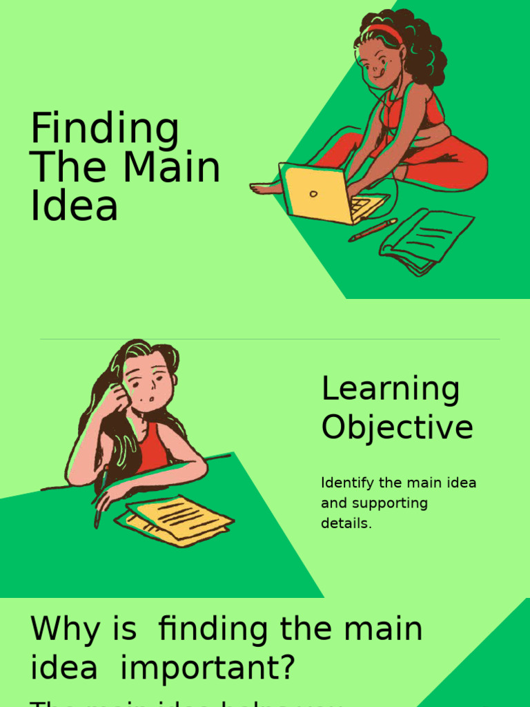 G3 Finding The Main Idea Presentation | PDF