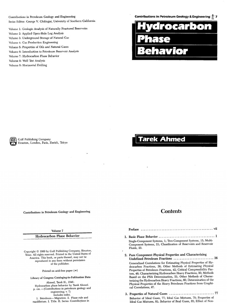 Ahmed, Tarek - Hydrocarbon Phase Behavior | PDF
