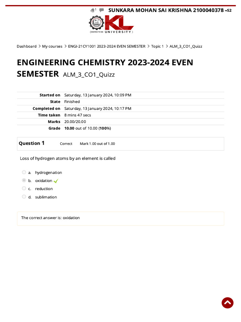 ALM_3_CO1_Quizz_ Attempt review | PDF | Redox | Electrochemistry