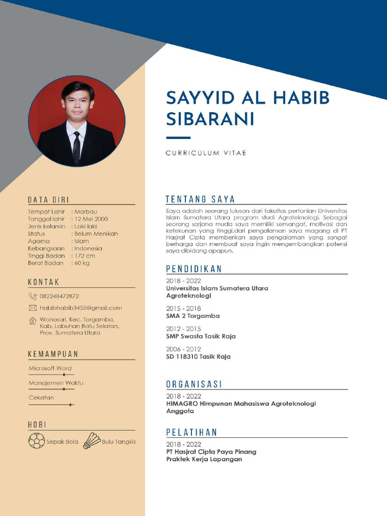 CV Dari Muhammad Ishadi Siregar | PDF