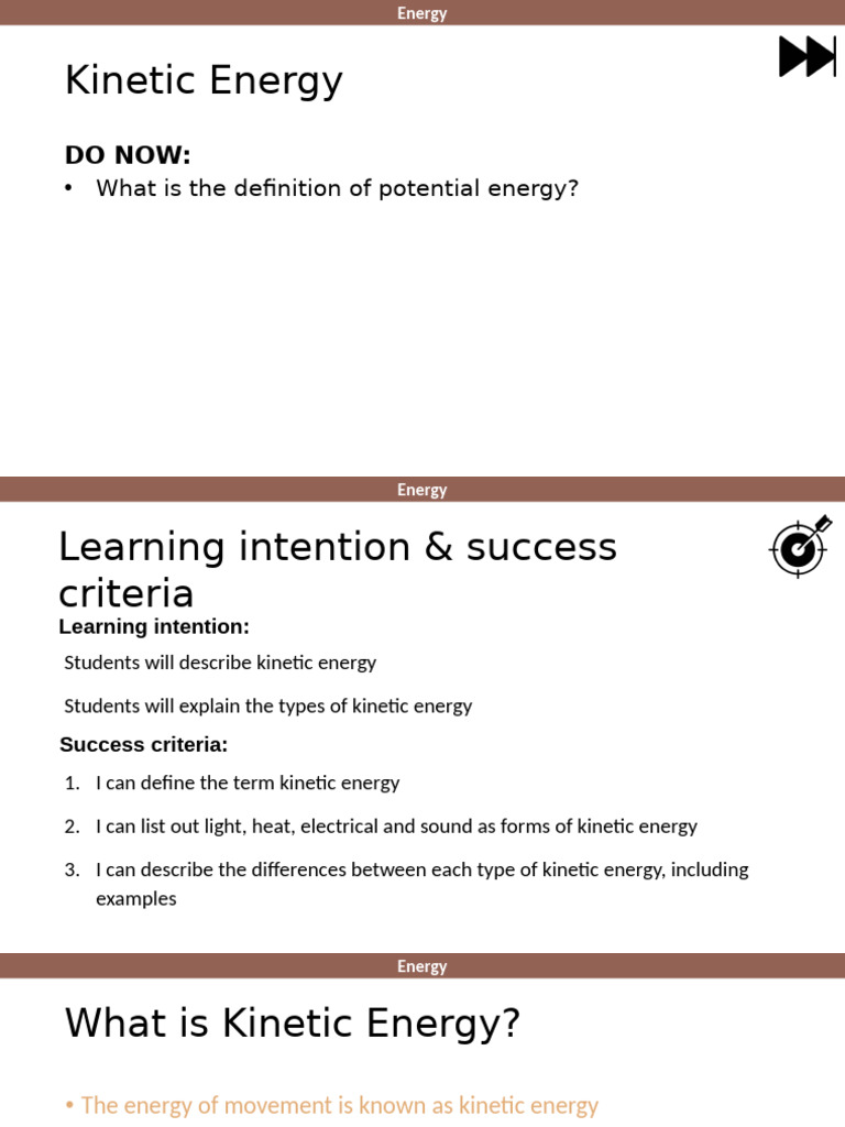 Kinetic Energy | PDF | Light | Heat