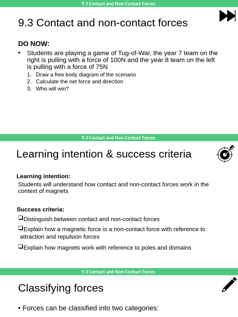 Year 7-8 Physics: Forces & Magnets | PDF | Force | Magnet