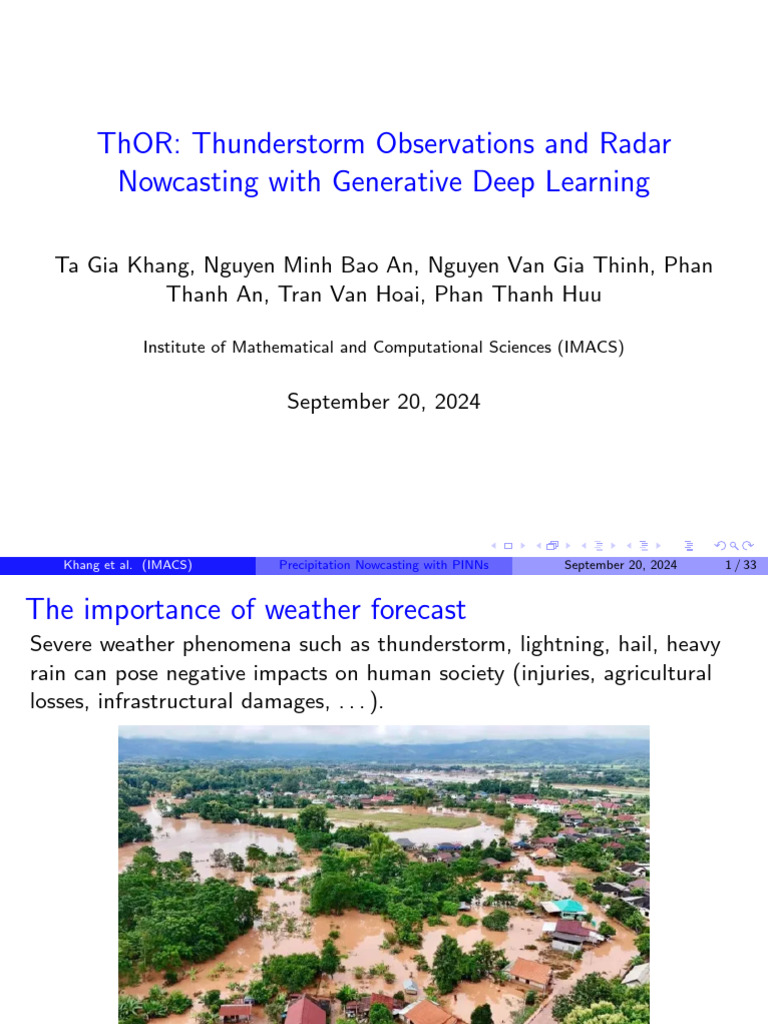 Presentation Nowcasting Pinns | PDF | Weather Forecasting | Weather