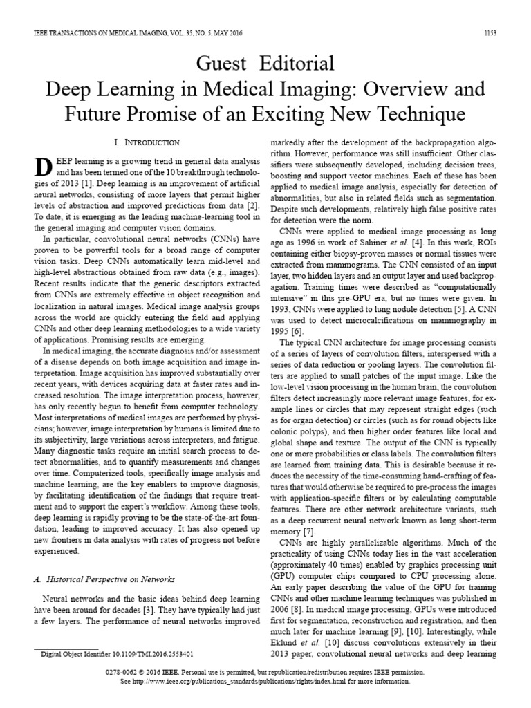 Deep Learning in Medical Imaging | PDF | Deep Learning | Image Segmentation