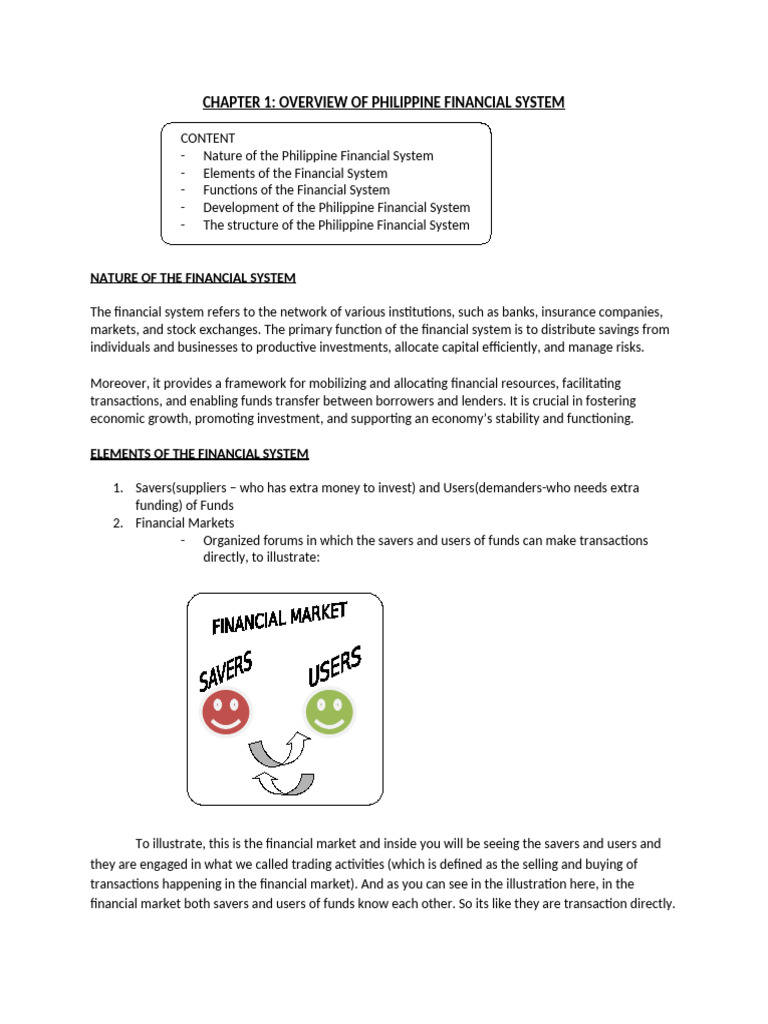 Philippine Financial System Overview | PDF | Financial Markets | Investing