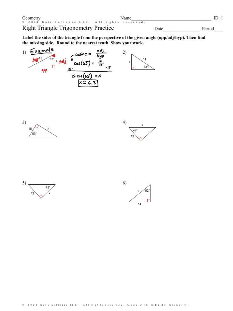 Right Triangle Trigonometry | PDF