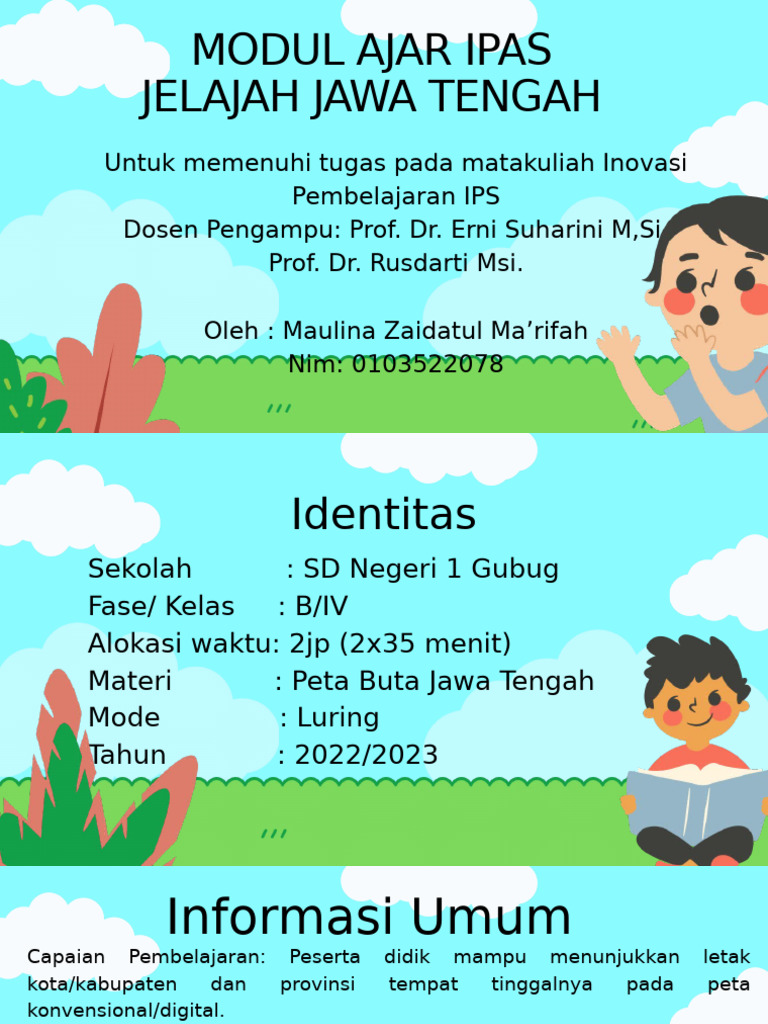 Uas - PPT Modul Ajar - 0103522078 - Maulina Zaidatul M | PDF | Karier & Perkembangan | Seni