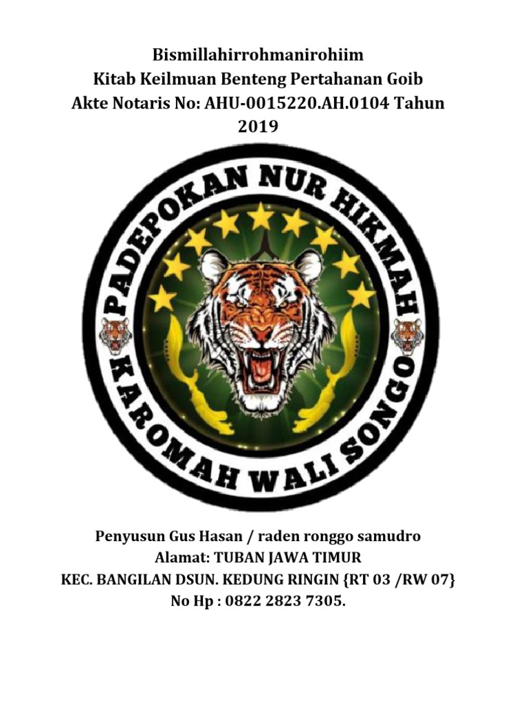 Buku Panduan Raja Khodam Macan Kumbang | PDF