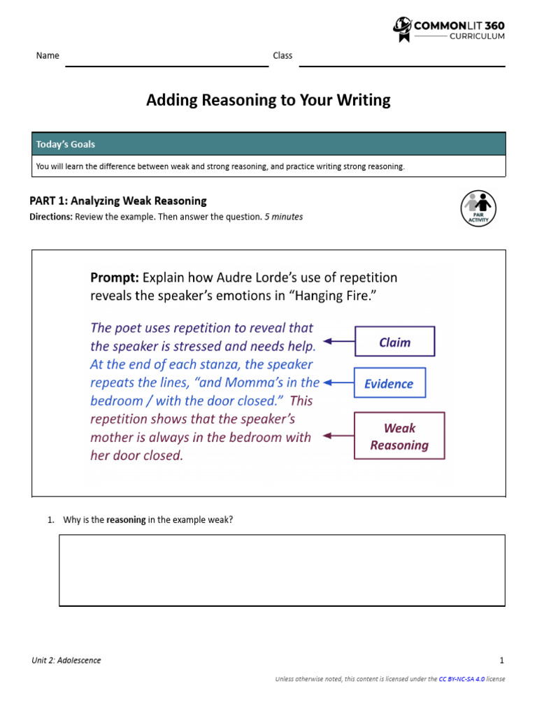 Unit 2 Adding Reasoning | PDF