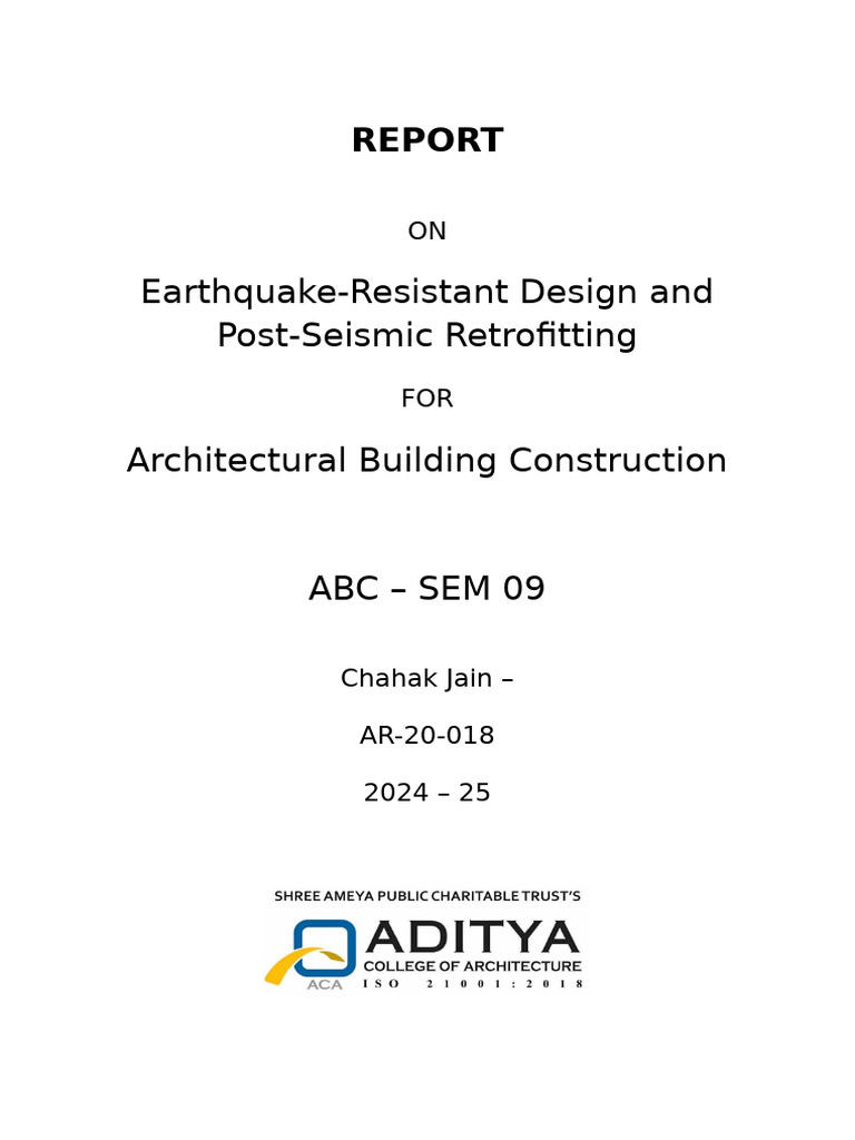 AR-20-018 - ABC - Earthquake Report | PDF | Earthquakes | Emergency ...
