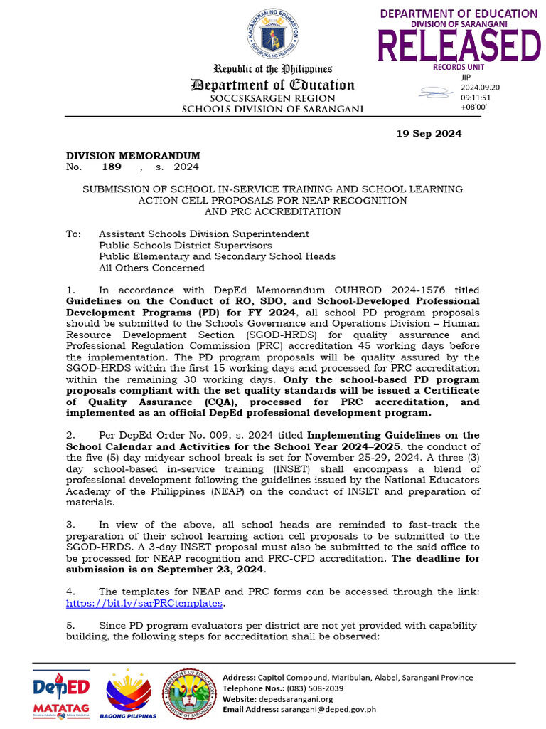 NEAP Training Proposal Submission Guide | PDF | Business