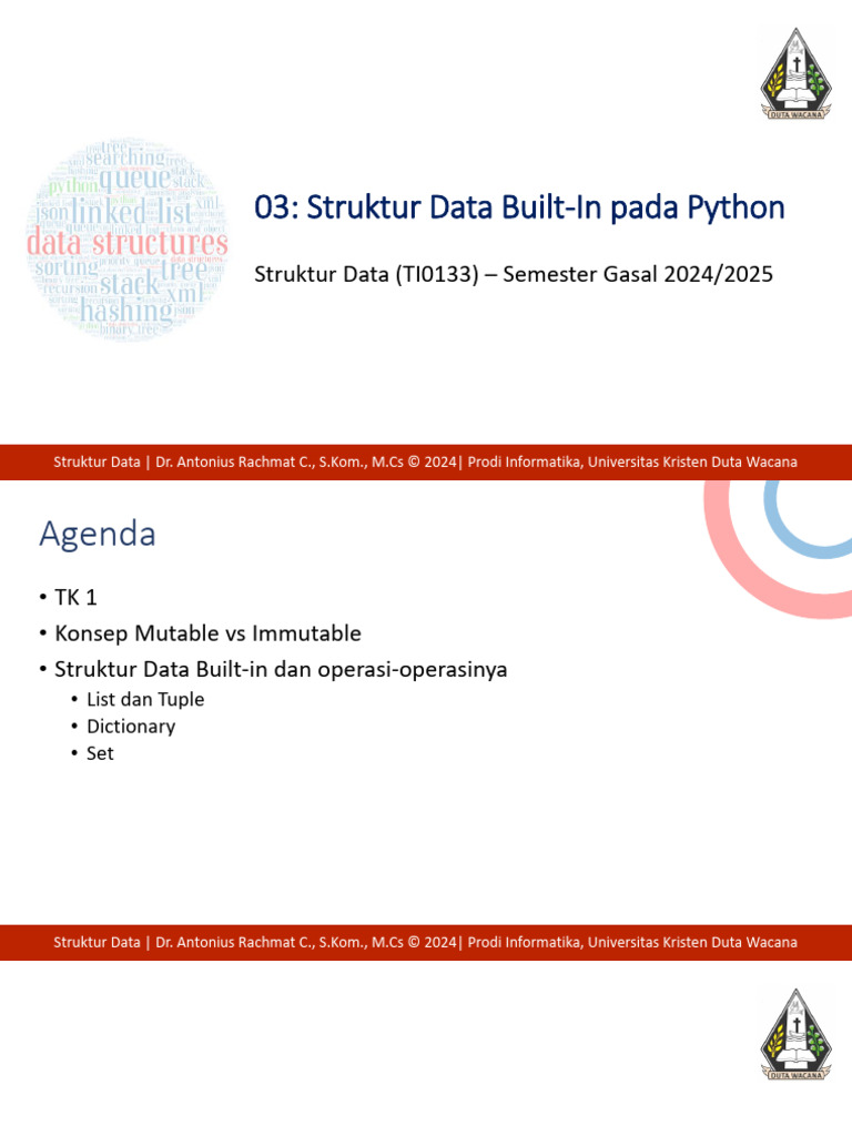 Struktur Data Built-In Python 2024 | PDF