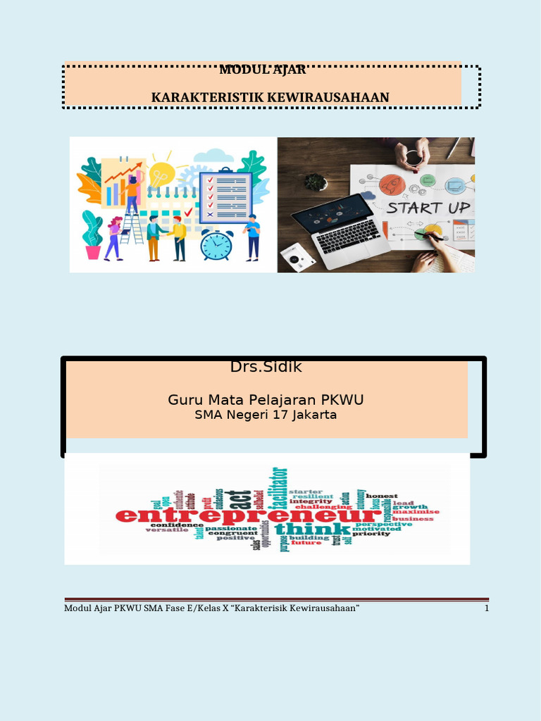 Modul ajar1_Karakteristik_KWU | PDF
