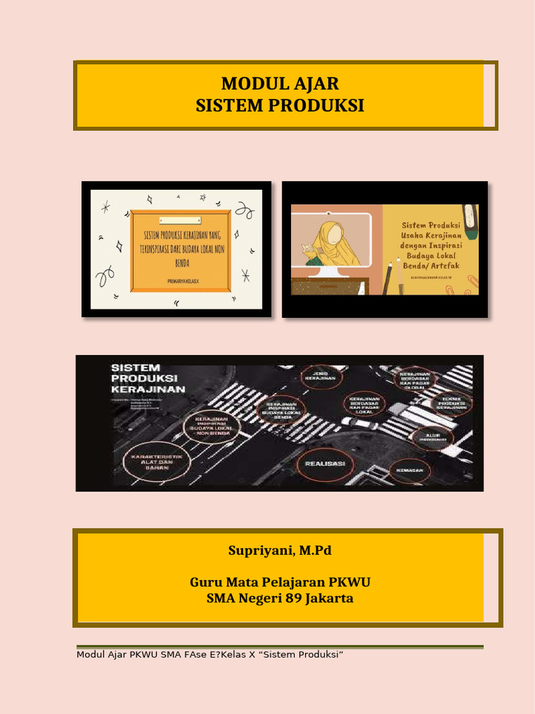 Modul Ajar - Sistem Produksi - PKWU | PDF | Seni
