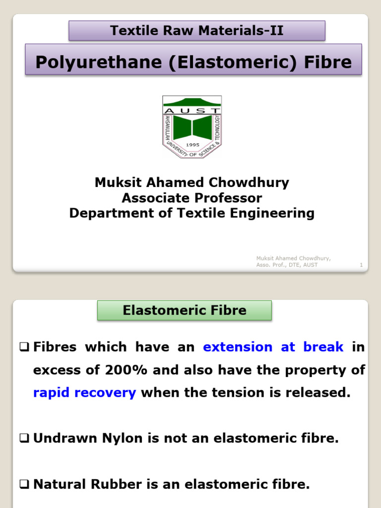 Polyurethane fibre | PDF | Polyurethane | Polymers