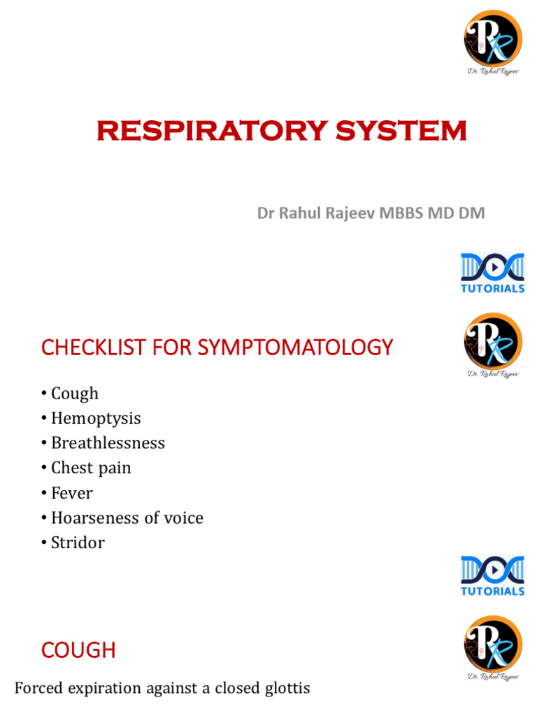 Workbook Respiratory System | PDF | Respiratory Diseases | Cough