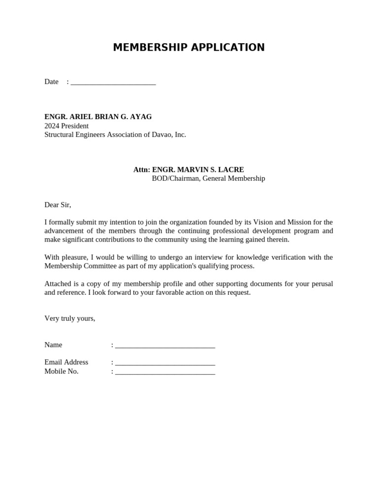 2024 SEAD-Membership-Application-Form | PDF | Career & Growth