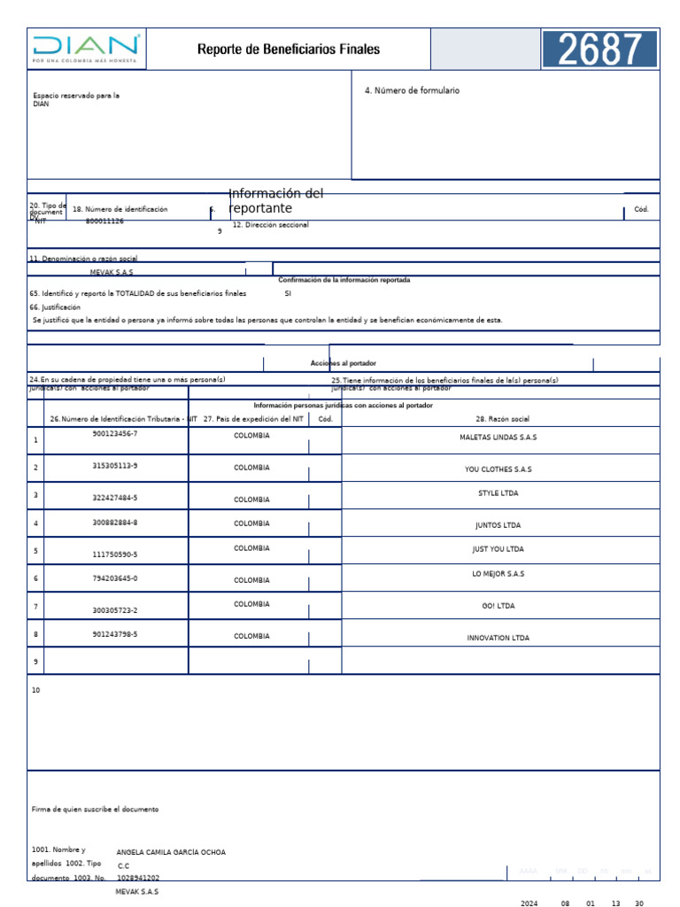 Información Del Reportante: 4. Número de Formulario | PDF | Colombia