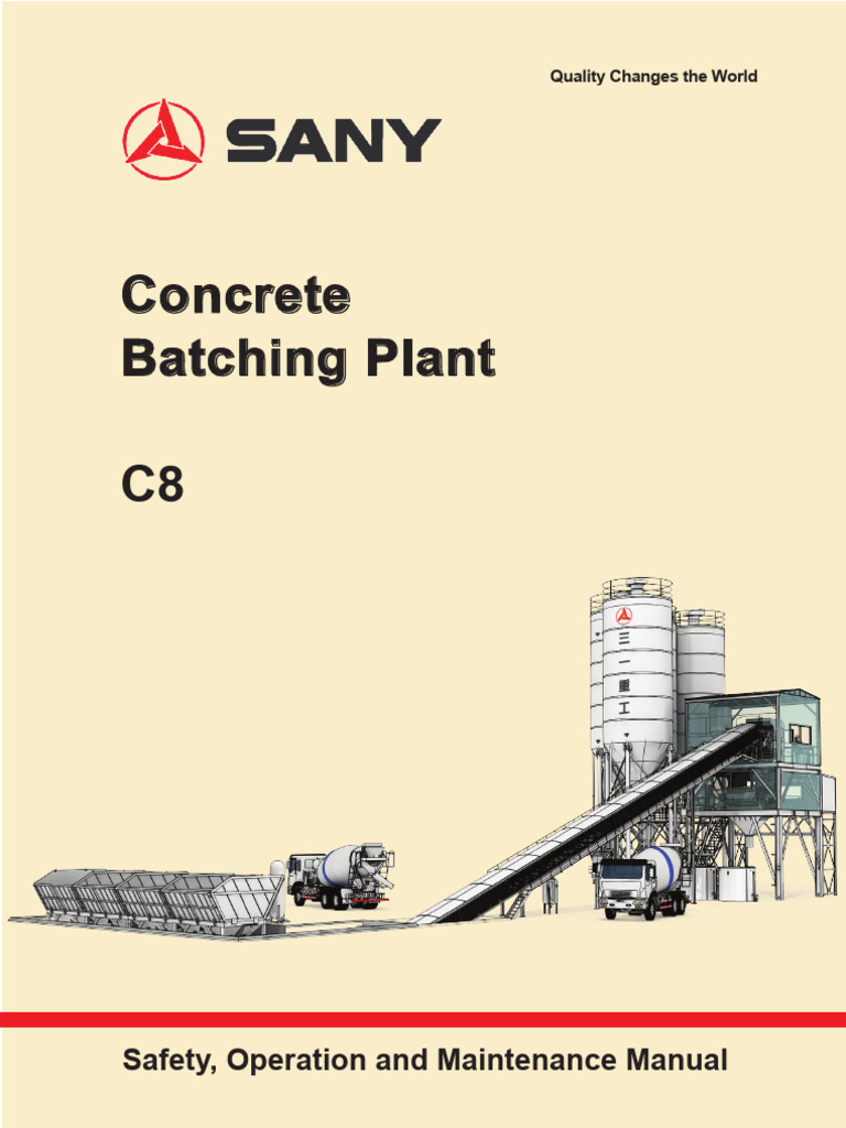 SANY Concrete Batching Plant Manual | PDF | Pump