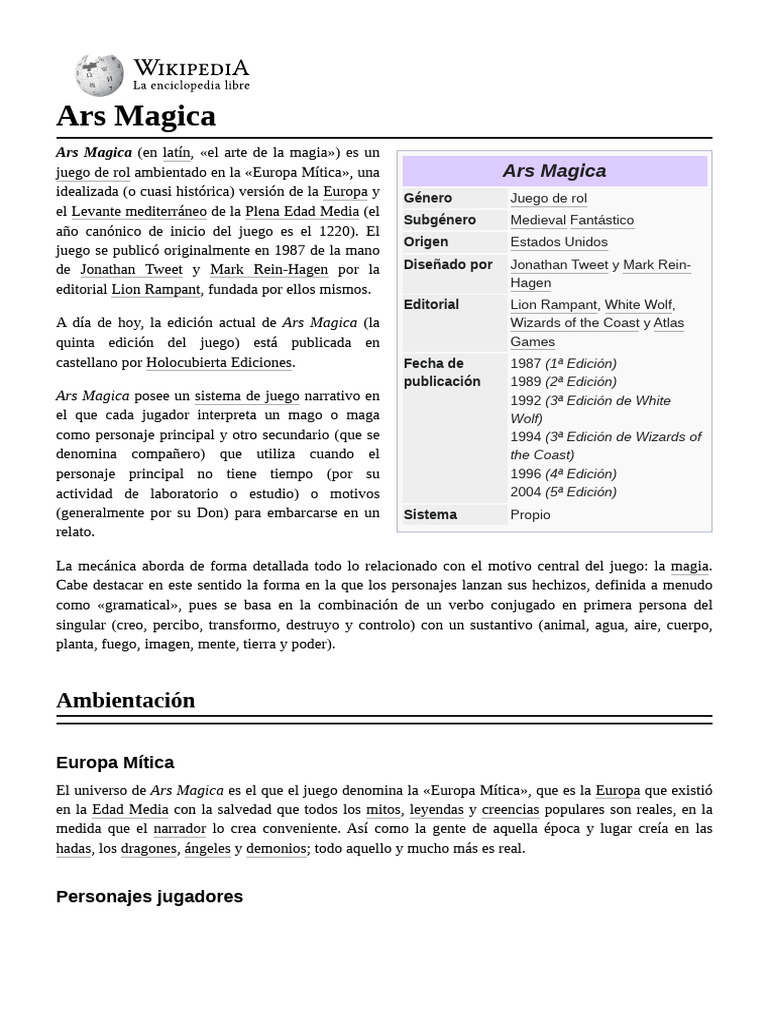 Ars_Magica | PDF