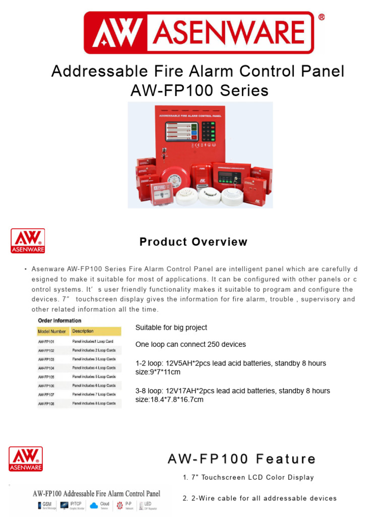 Asenware AW-FP100 Fire Alarm Guide | PDF | Computer Engineering ...