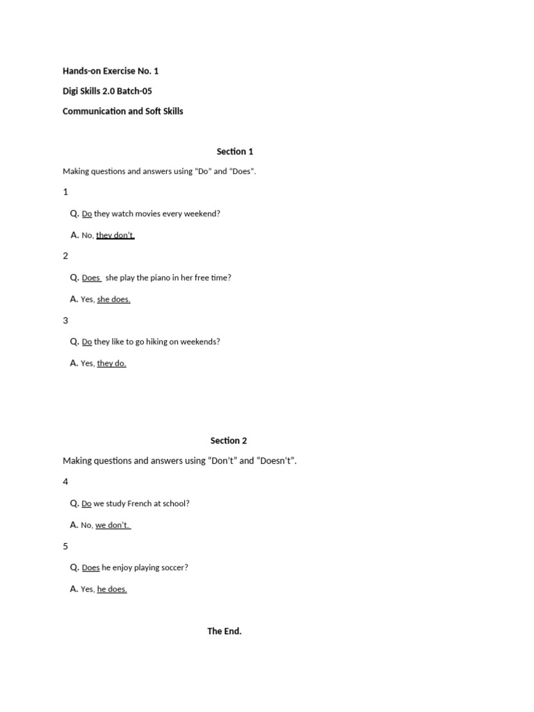 Hands-On Exercise No | PDF