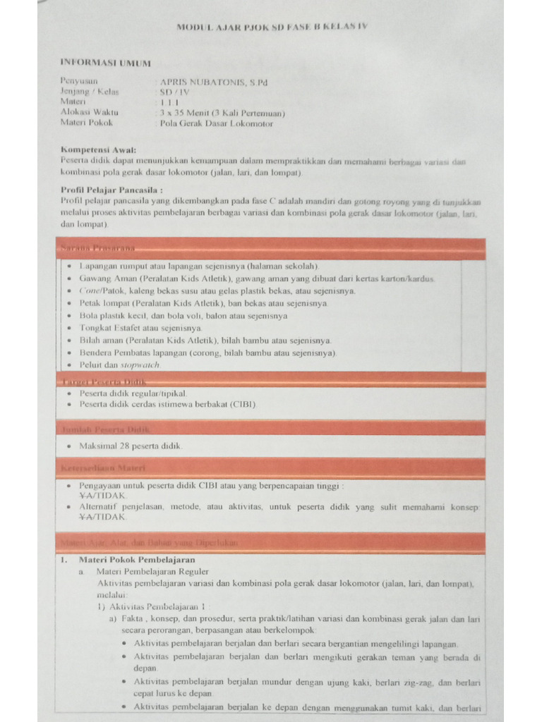 Modul Ajar Apris | PDF