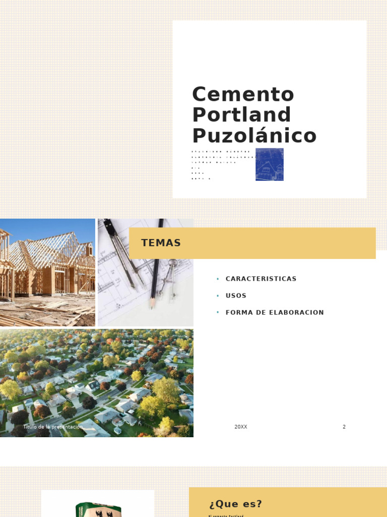 Cemento Portland Puzolánico | PDF | Cemento | Ingeniería estructural