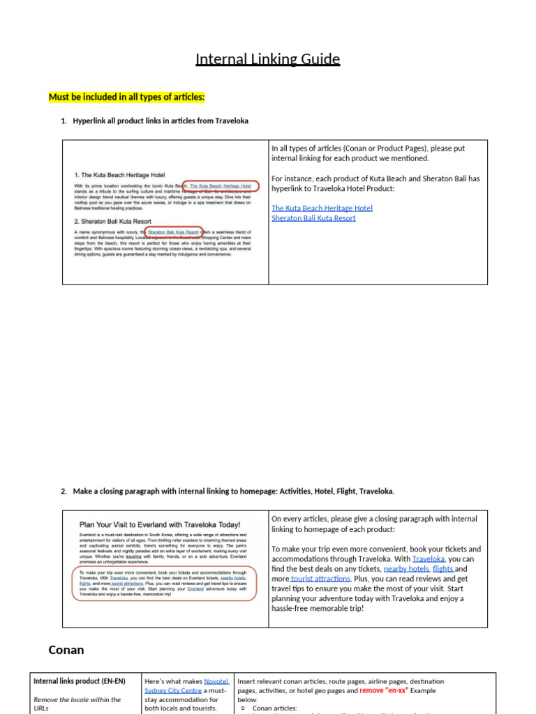 Global TA - Internal Linking Guideline | PDF