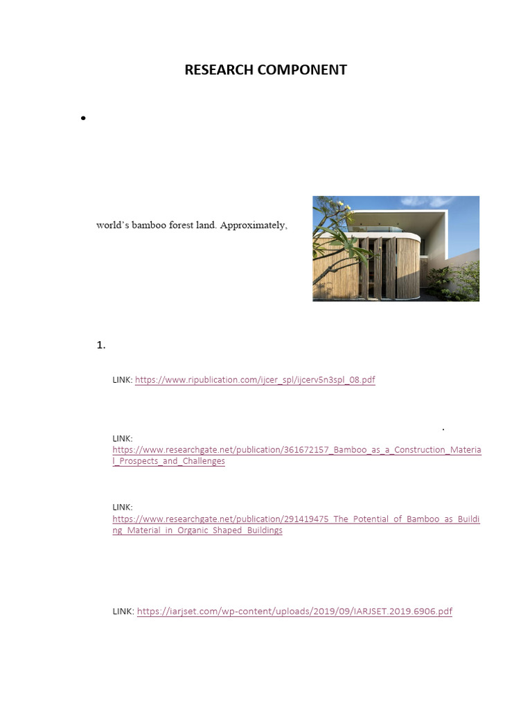 RESEARCH COMPONENT REPORT | PDF | Sustainability | Natural Environment