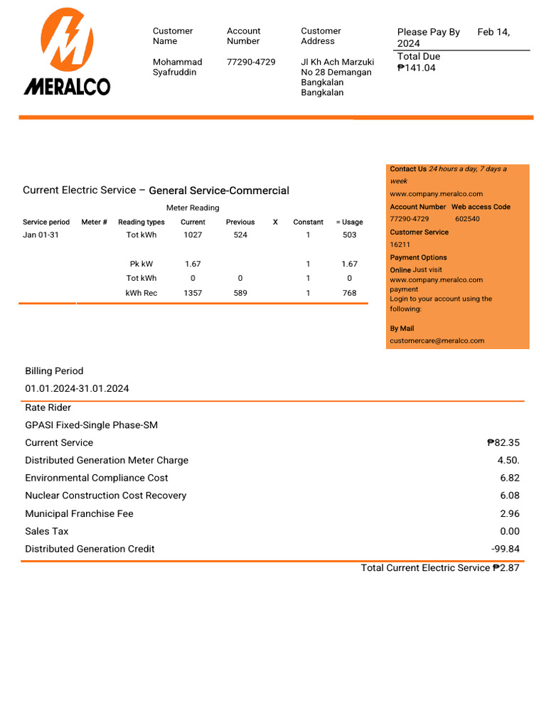 Meralco Syafruddin Pdf