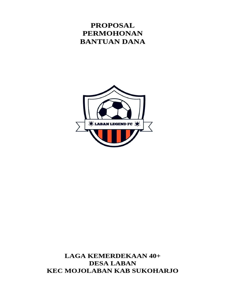 Proposal Turnamen Sepak Bola | PDF