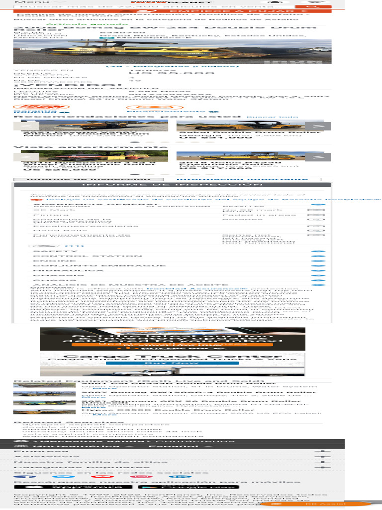 2008 Bomag BW-284 Double Drum Roller, Grand Rivers, Kentucky, Estados Unidos (IronPlanet N.º de ...