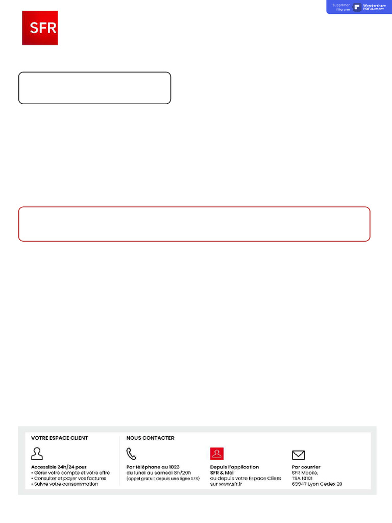Facture Mobile SFR de Janvier 2024 | PDF | Taxe sur la valeur ajoutée ...