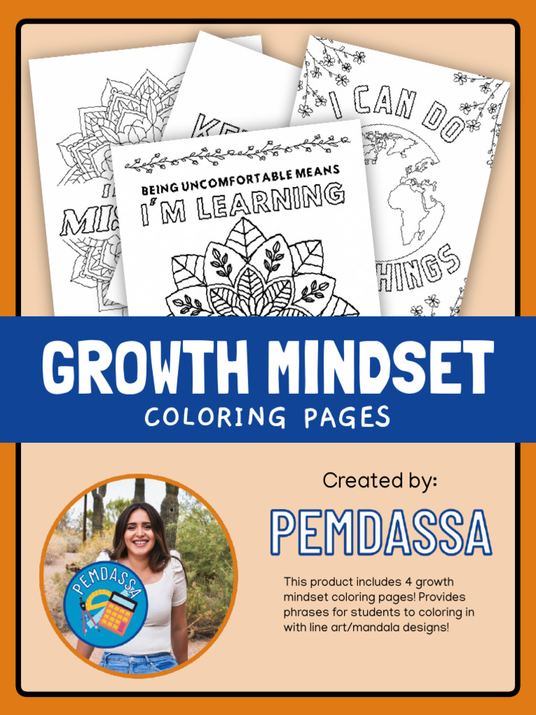 Growth Mindset: Coloring Pages | PDF