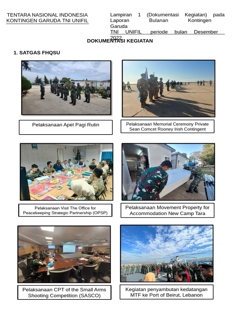 Lamp 1 Dok Giat Desember 2022 | PDF | National Security | International Security