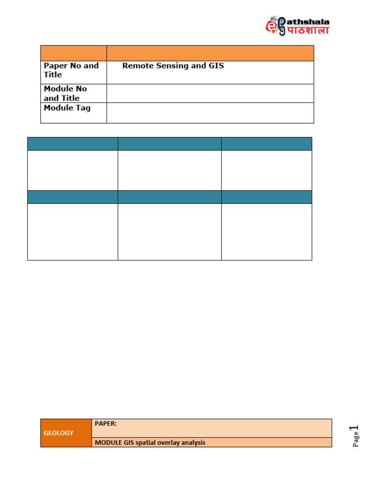 GIS Spatial Over Lay Analysis | PDF | Geographic Information System ...