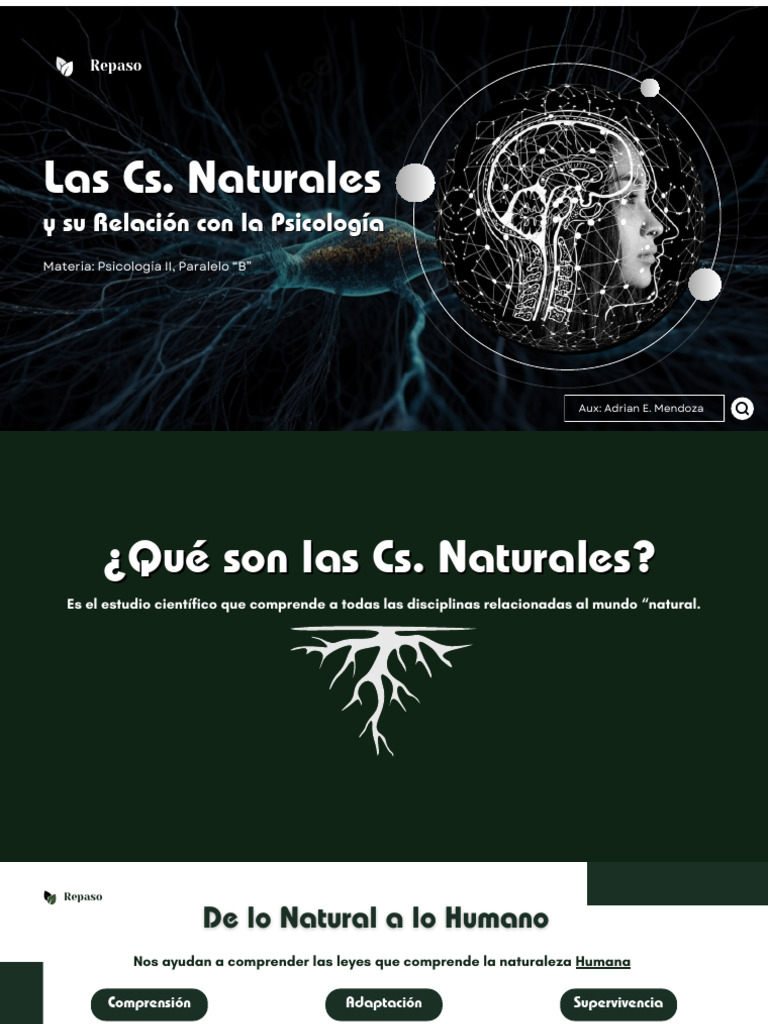 AUX. (REPASO) LAS CS NATURALES Y SU RELACI-N CON LA PSICOLOG-A | PDF | Organismos | Sicología
