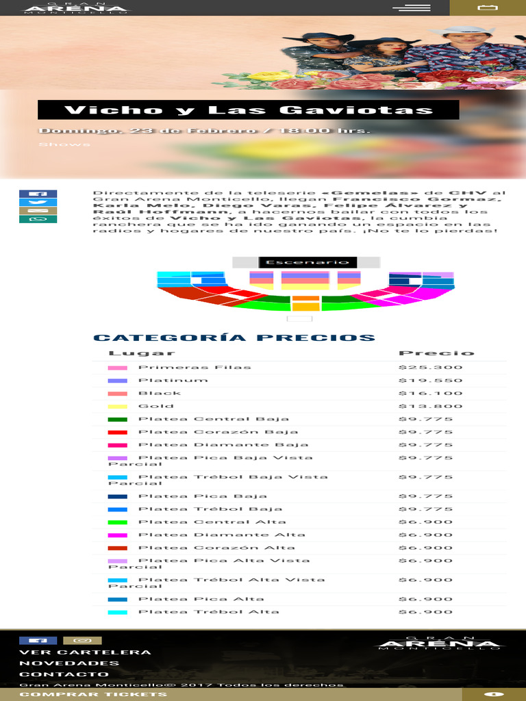 Show de Vicho y Las Gaviotas en Monticello | PDF