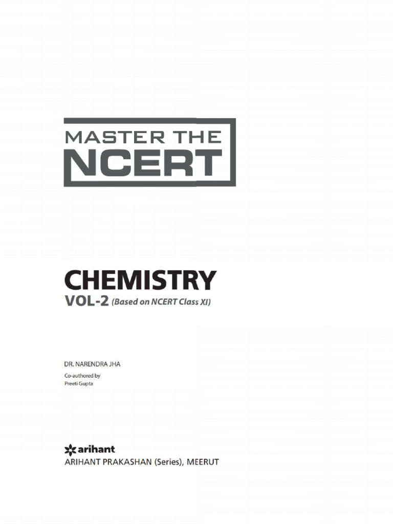 Arihant Master The Ncert Chemistry Class 12 | PDF