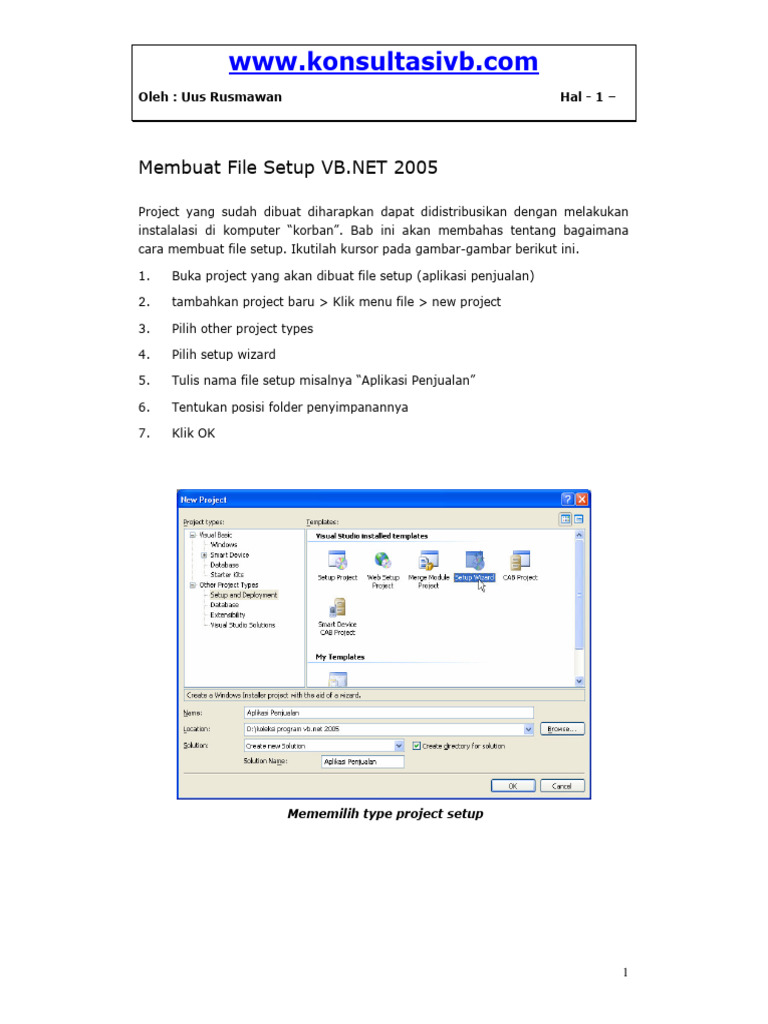 Cara Membuat File Setup VB.NET 2005 | PDF | Karier & Perkembangan ...
