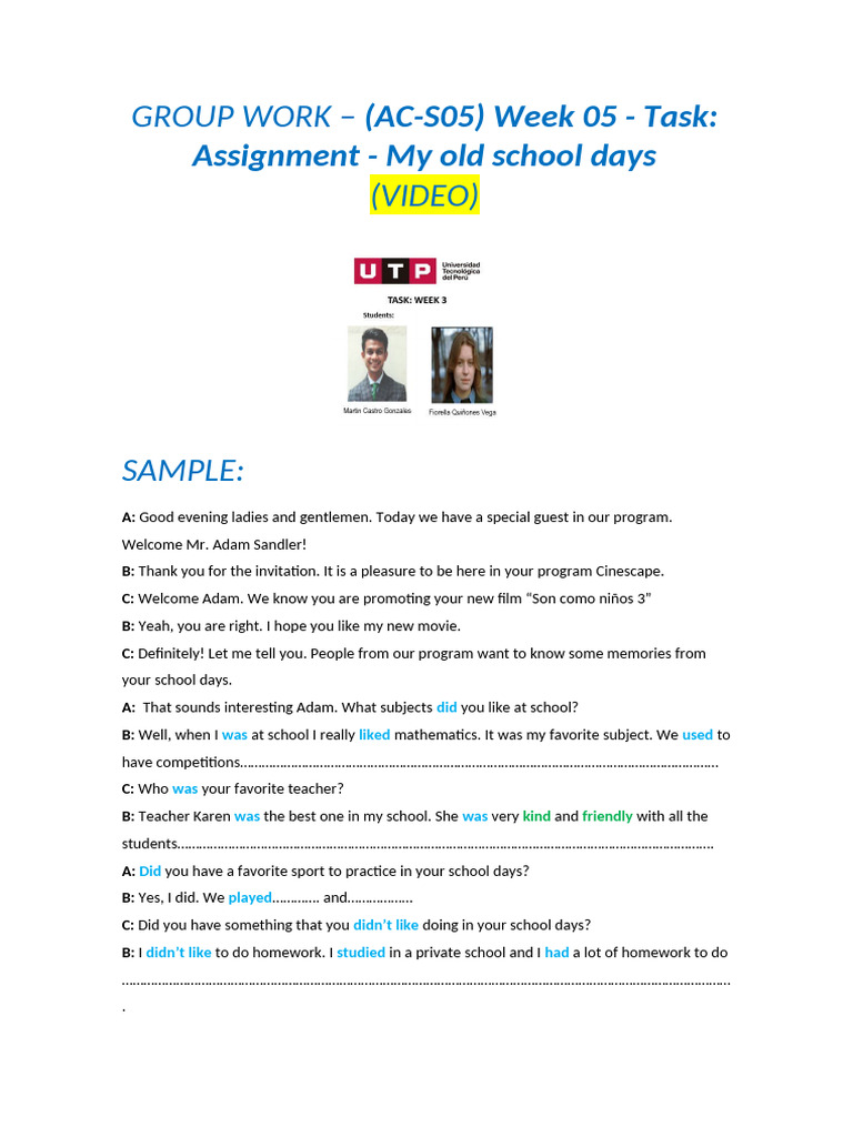 WEEK 5 (Tarea Ejemplo) E3 - BJSMQQ | PDF
