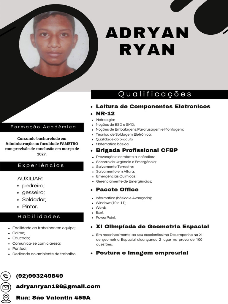 Currículo Adryan Ryan - PDF - 20240816 - 013930 - 0000 | PDF