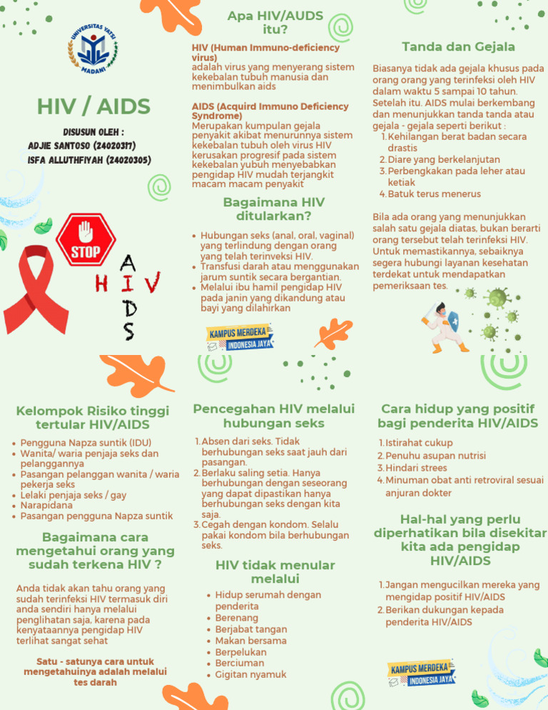 Leaflet HIV AIDS | PDF | Pengembangan Diri | Kesehatan Holistik