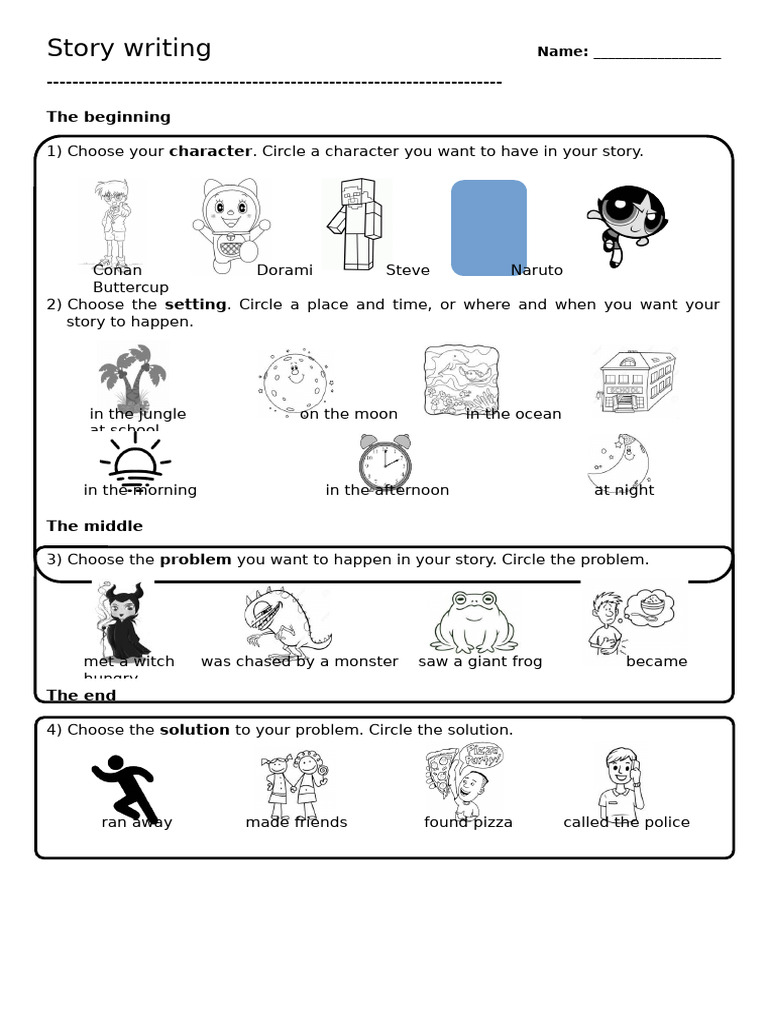 Worksheet - Story Writing | PDF