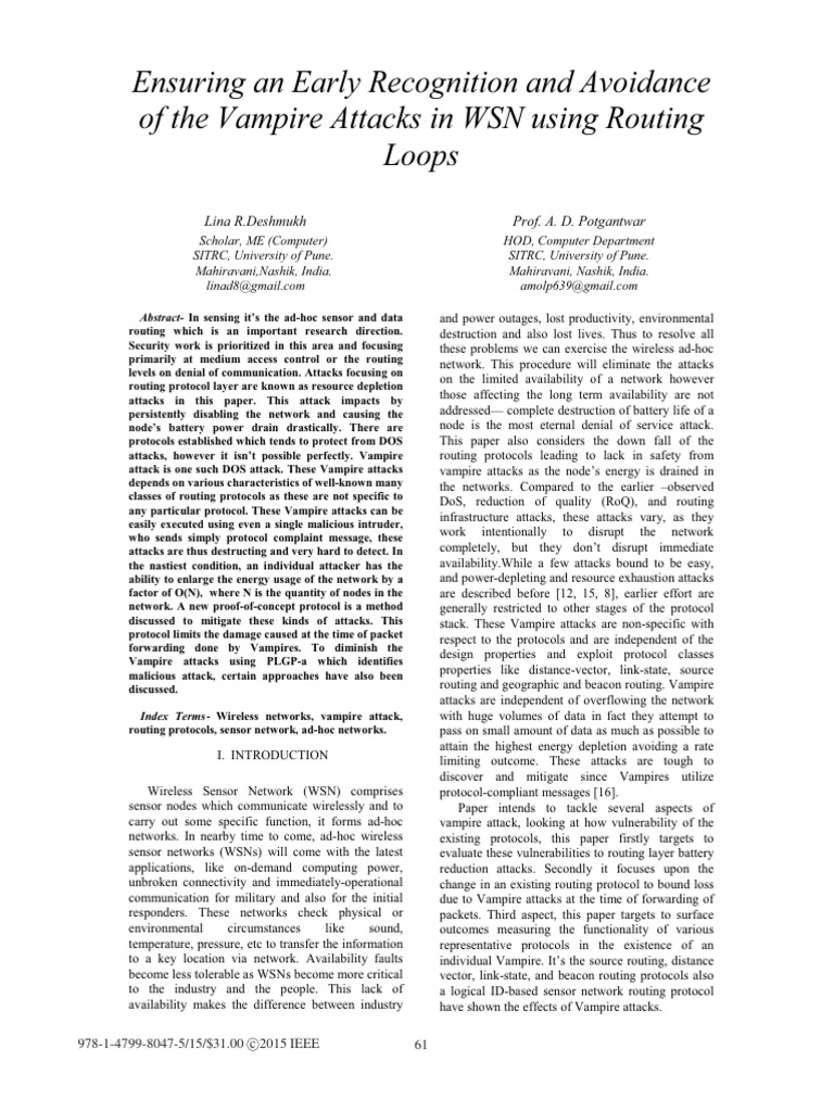 Ensuring An Early Recognition and Avoidance | PDF | Computer Network ...