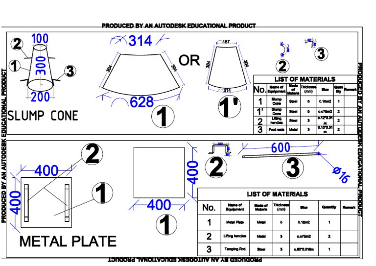 Slump Cone Design | PDF
