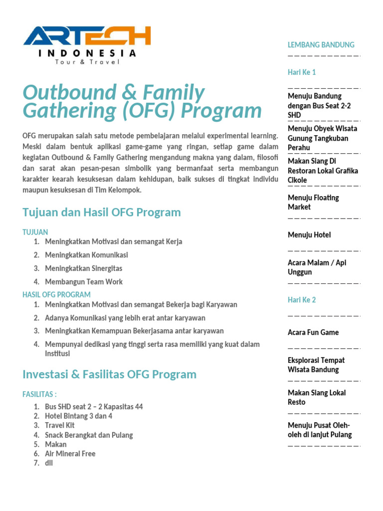 Outbound & Family Gathering: Membangun Tim Sukses | PDF