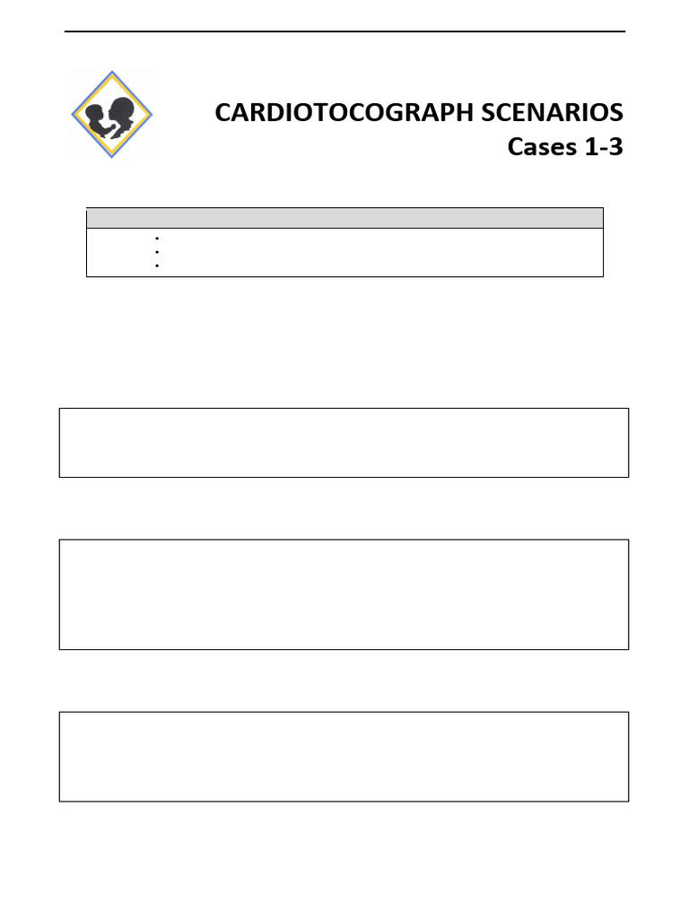 12 CTG & FETAL MONITORING Cases 1-3 | PDF