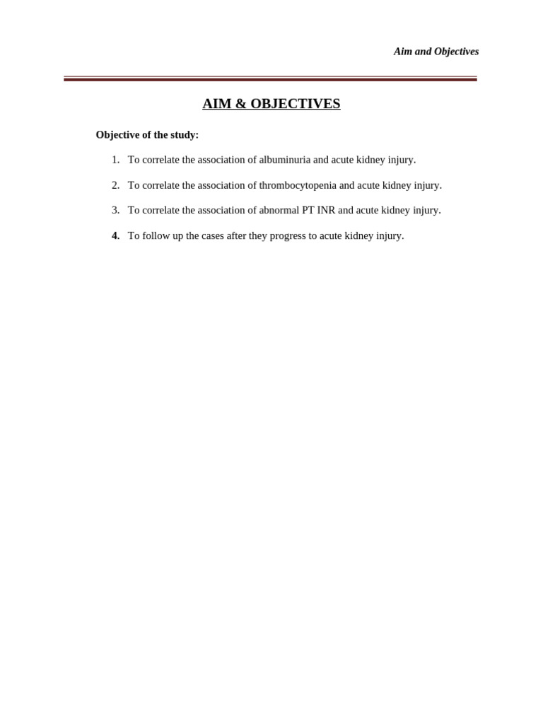 Aim and Objectives Santosh | PDF